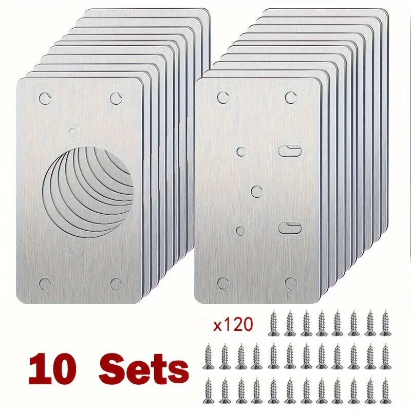 Комплект ремонтных пластин для мебельных петель 10Pcs-(5Pairs)