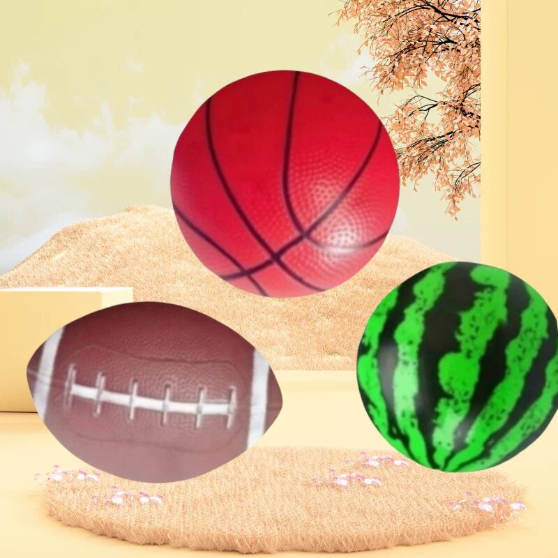 Новые детские футбольные игрушки, мяч-слэпбол, надувной мяч для детского сада, мяч-арбуз, радужный мяч, маленький