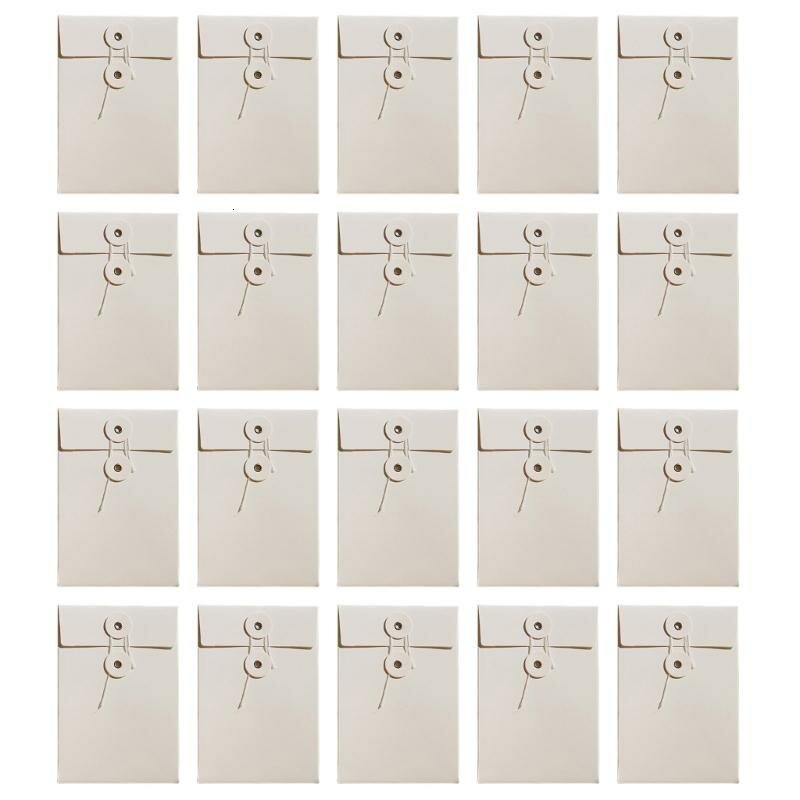 Конверты коричневые с шпагатом, 20 шт./упаковка, Белый