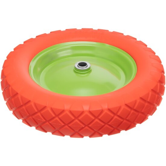 Колесо Сибртех полиуретановое 4.80/4-8, длина оси 80 мм, подшипник 20 мм 689805