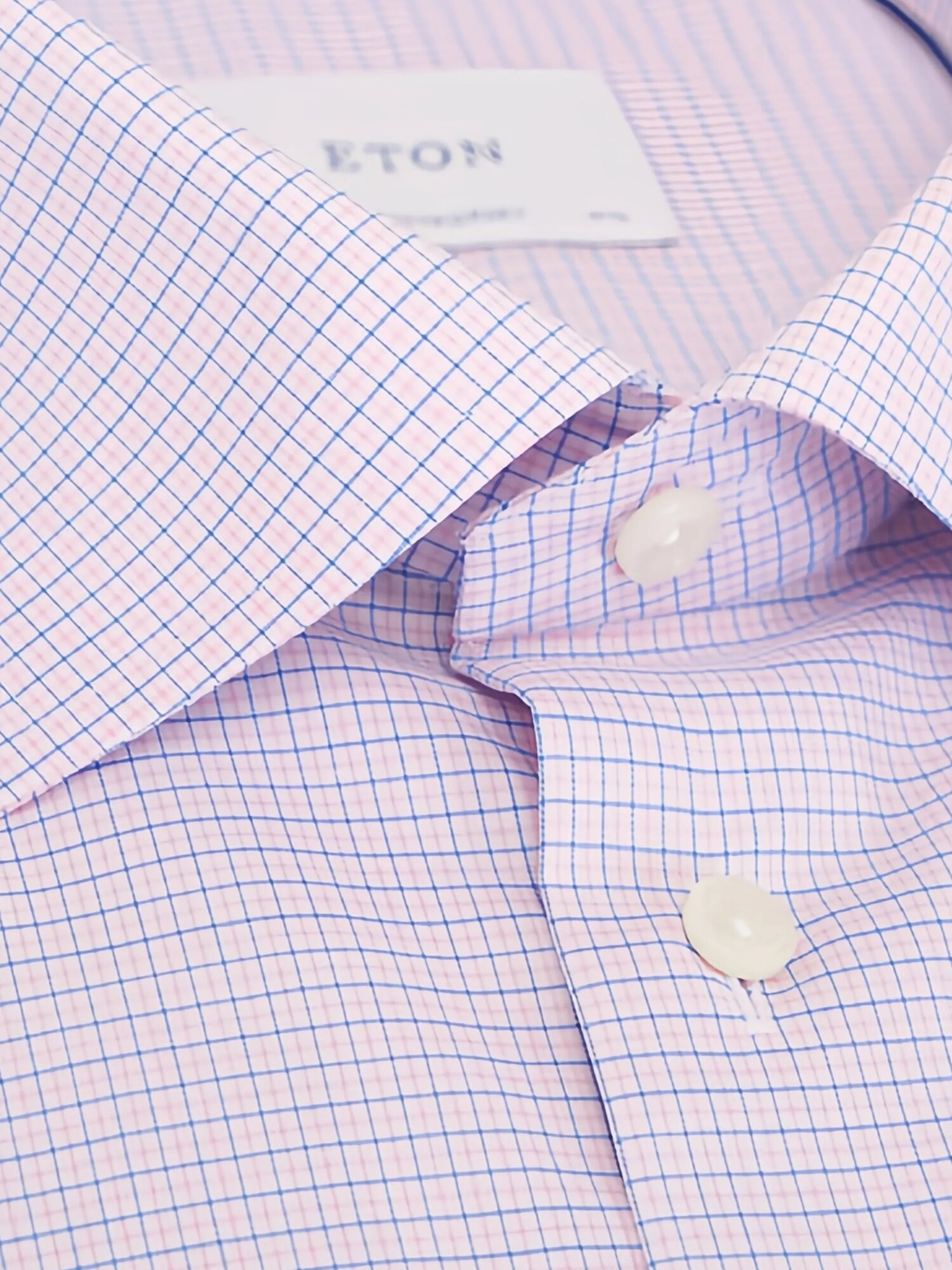 Рубашка ETON Checked shirt, размер M, розовый — фото 1
