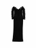 Платье JEAN-LOUIS SABAJI Ruffled beaded maxi dress, размер 38, черный