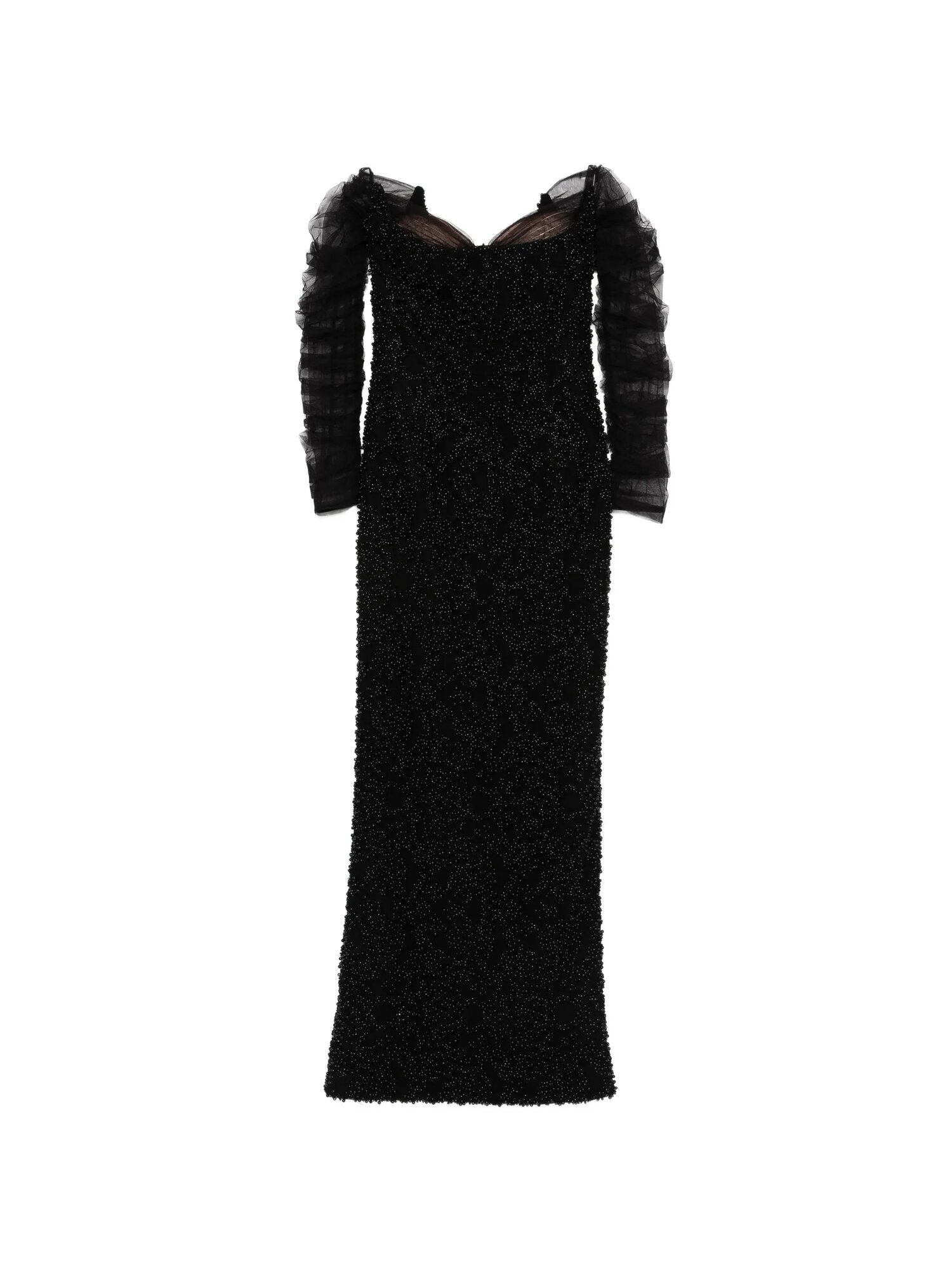 Платье Ruffled beaded maxi dress