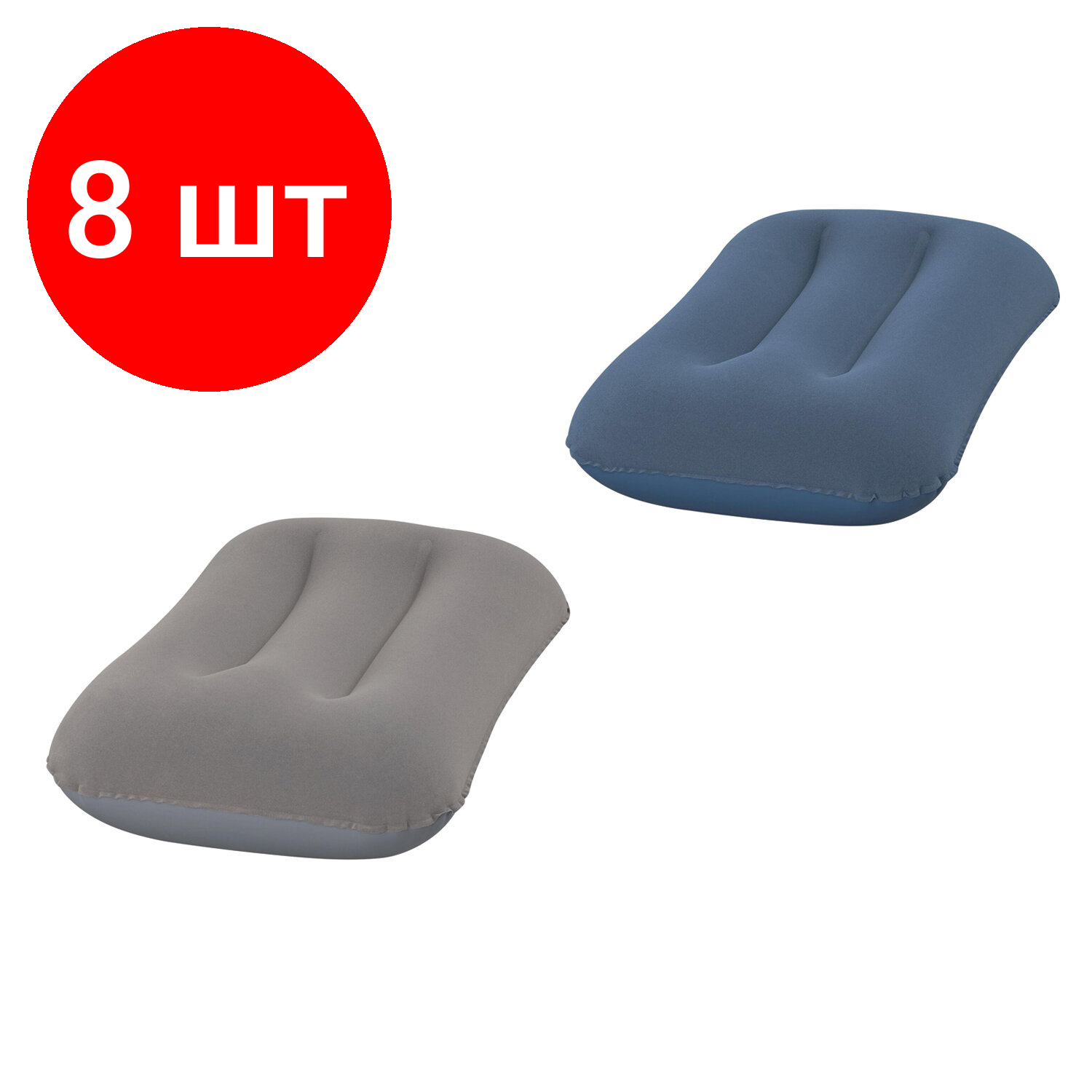 Комплект 8 шт, Надувная подушка 42х26х10 см, ассорти, BESTWAY, 67121