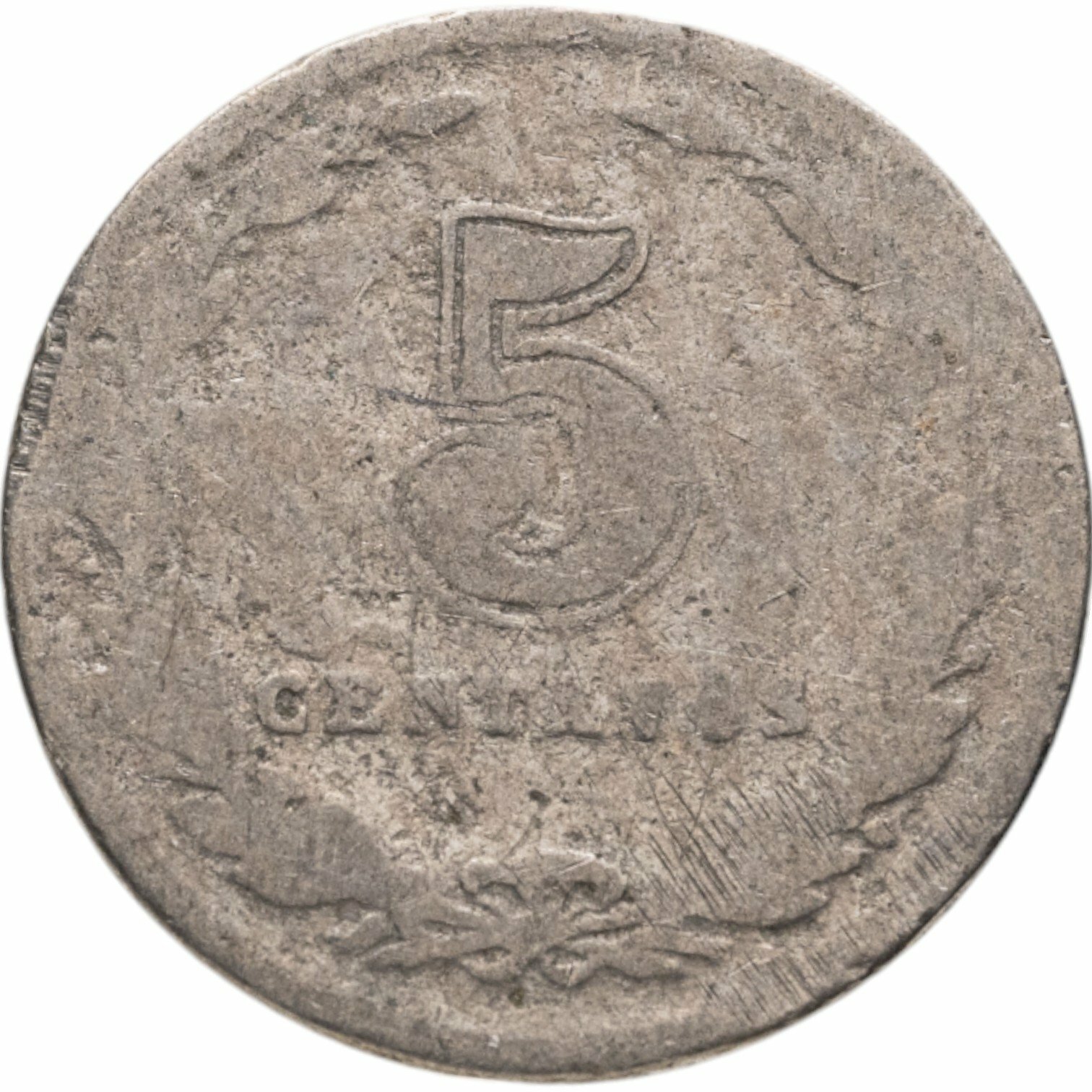 Аргентина 5 сентаво centavos 1916, Мельхиор медь-никель, в сохранности VG
