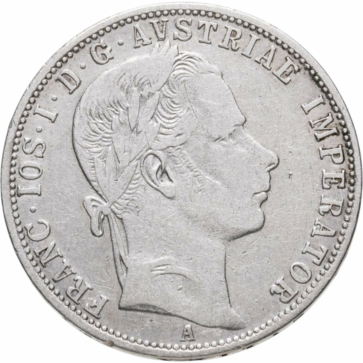 Австро-Венгрия Австрия 1 флорин 1861, знак монетного двора "A" - Вена, Серебро 900, в сохранности VF