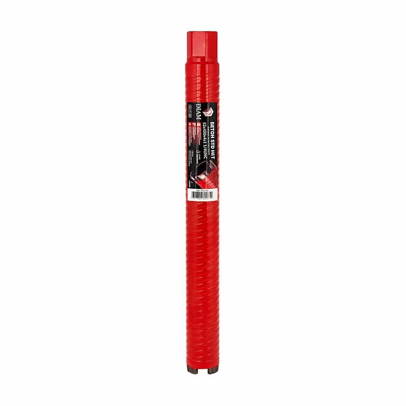 Коронка алмазная Diam Бетон STD HIT сасс 52x450 мм, 4 сегмента, 1 1/4UNC 310139