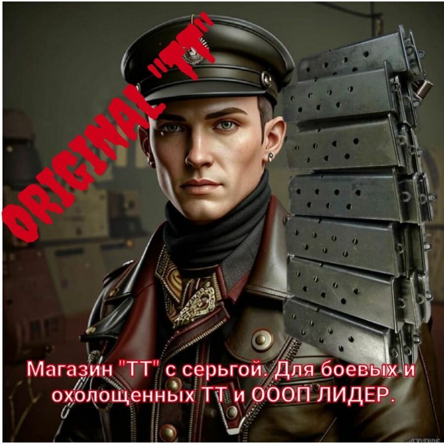 Магазин для пистолета "Лидер" и аналогов оооп (с кольцом)