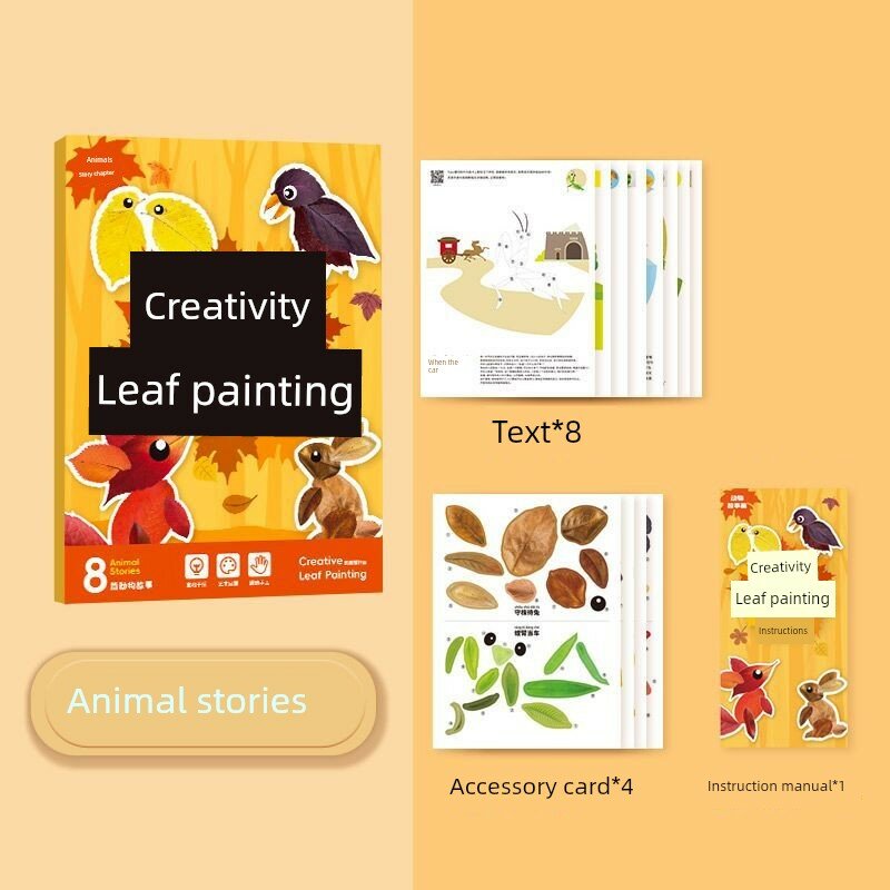 Набор для творчества: рисование листьев, ручная работа, DIY, развивающие игрушки для детского сада, объемный коллаж,
