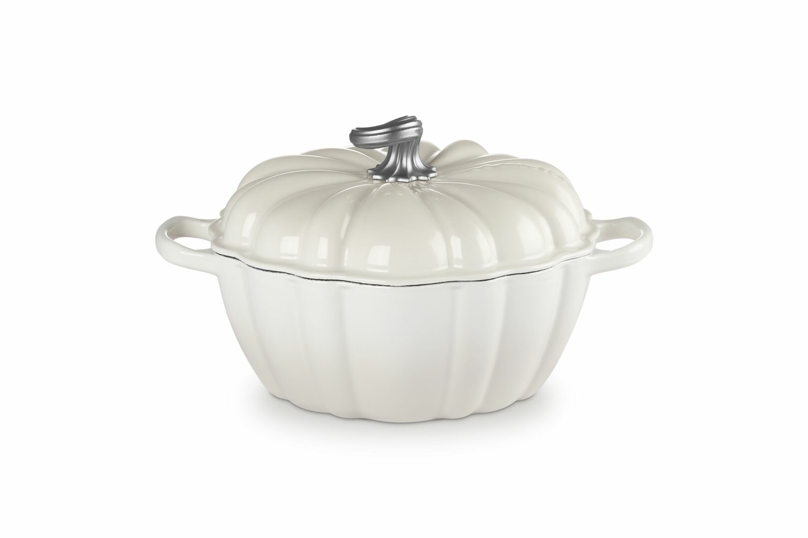 Le Creuset Форма для приготовления блюд Cast Iron Pumpkin Casserole, 24 см (3,7 л) - цвет Meringue