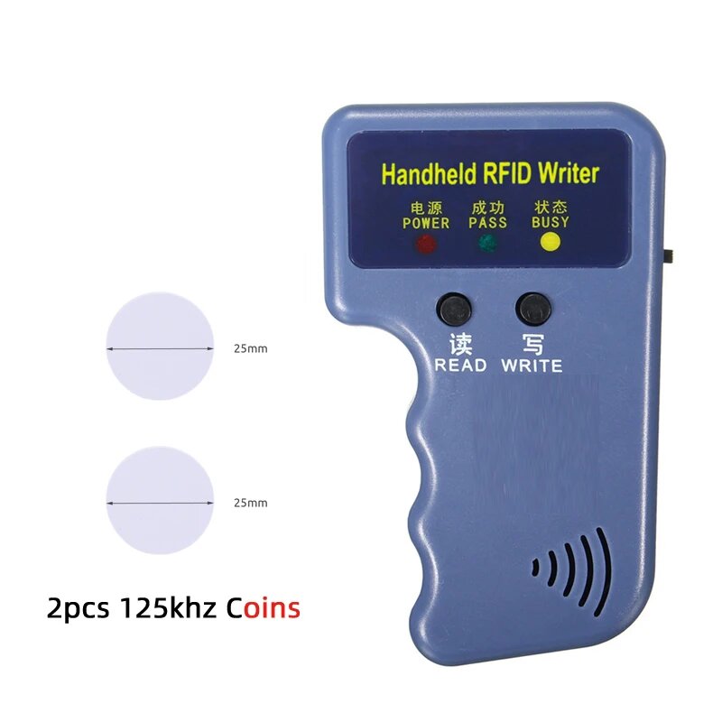 RFID Writer Handheld 125khz, 2 Coin, N-IDW01