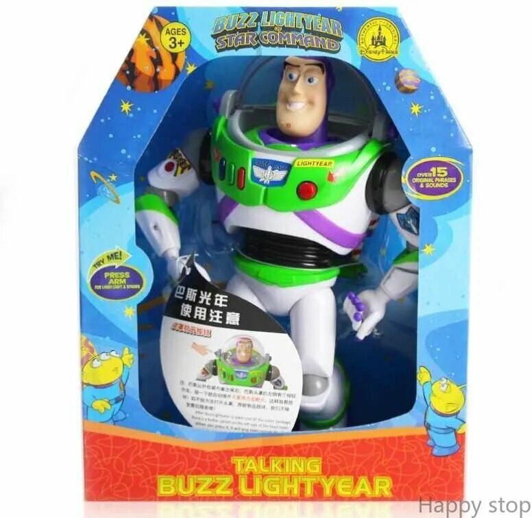 (новинка) 30 см История игрушек 4 (Toy Story 4) Buzz Lightyear Базз Лайтер со светом и звуком