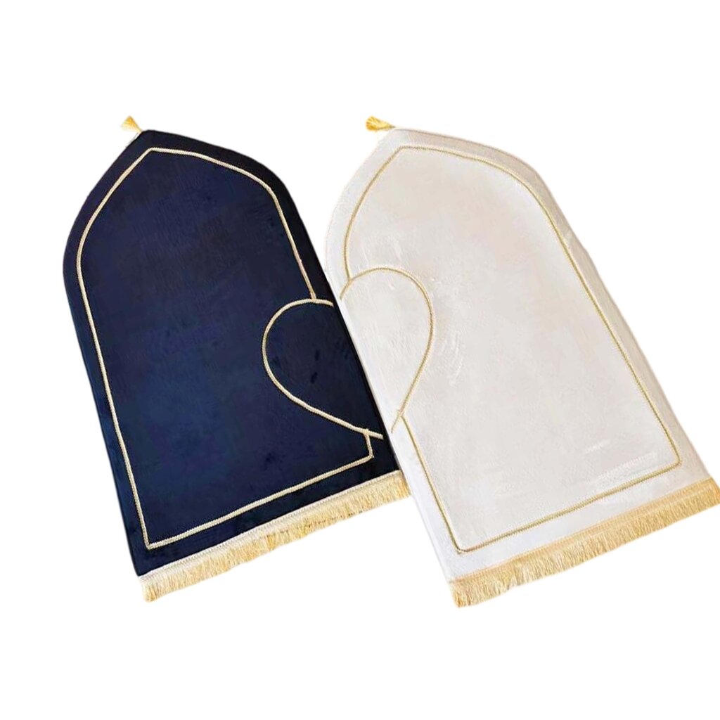 2шт Половинка Сердца Молитвенный Коврик Набор Пара Ковров Для Поклонения Толстые Фланелевые Мусульманские Коврики