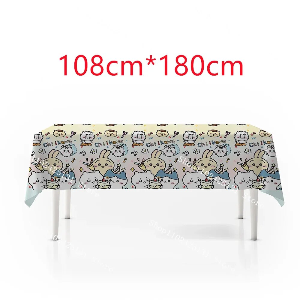 Тканевый стол Chiikawa, 108x180 см, цвет 1pcs tablecloth