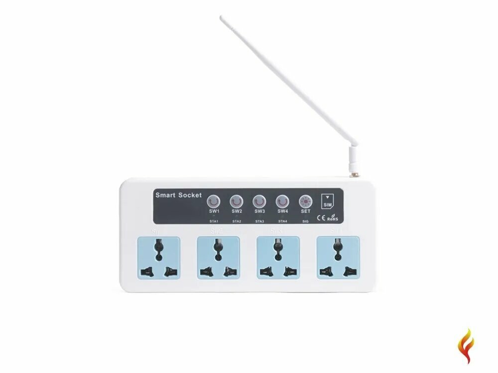 Smart GSM розетка - Kvadro (SC4 GSM) (для дачи, для гаража, для дома) - розетка с сим картой