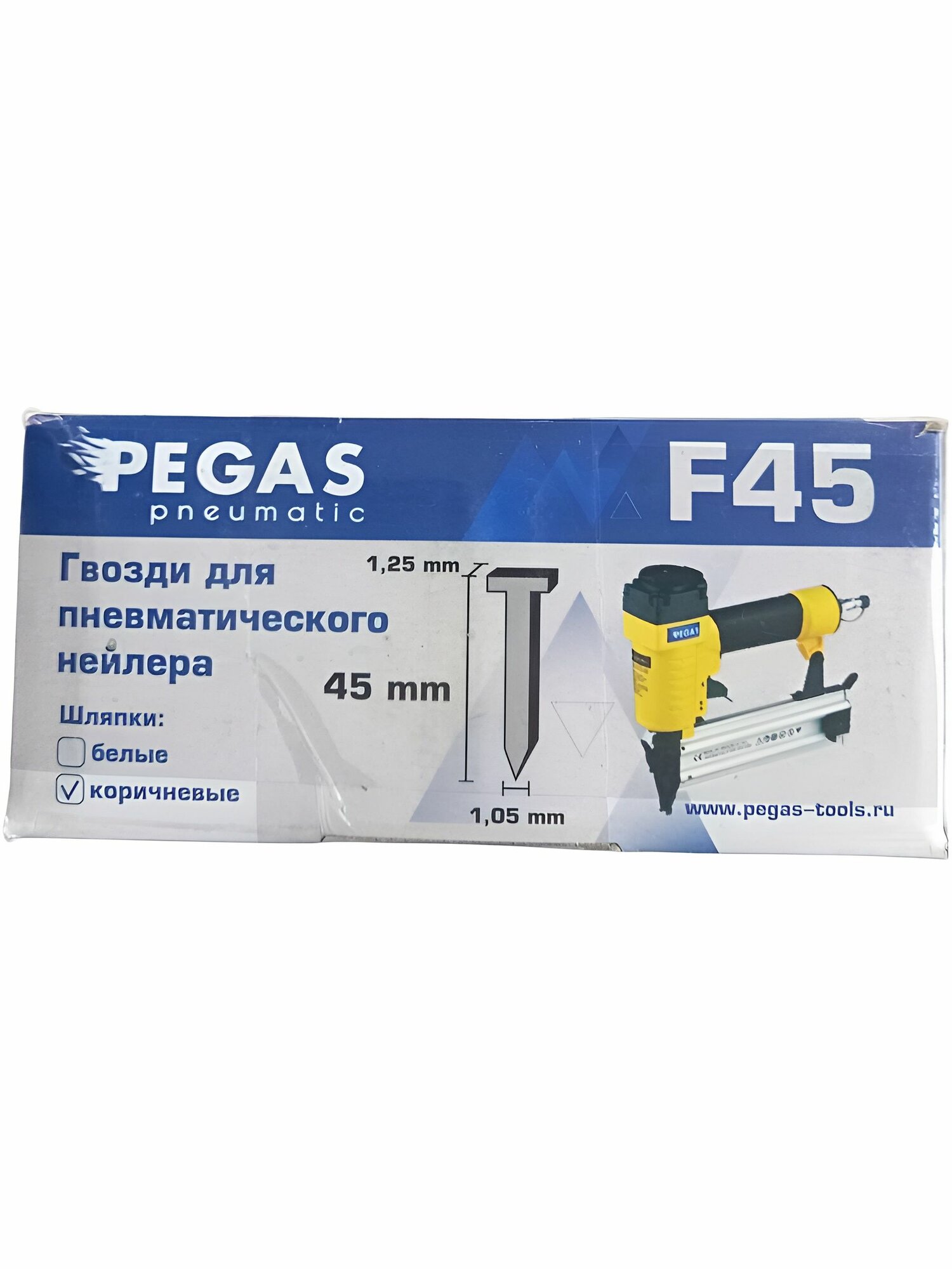 Гвозди Pegas pneumatic F45 уп. 5000 шт. 45мм , 1.05x1.25мм (1209)
