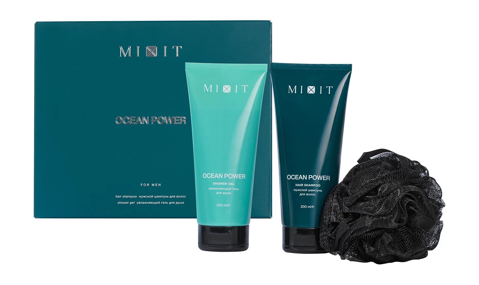 Набор мужской MIXIT for Men Ocean Power Body & Hair Set для ухода за телом и волосами с экстрактом ламинарии