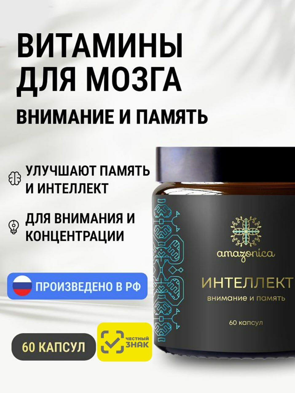 Витамины для улучшения мозговой активности, для внимания. Ежовик гребенчатый. Ноотроп