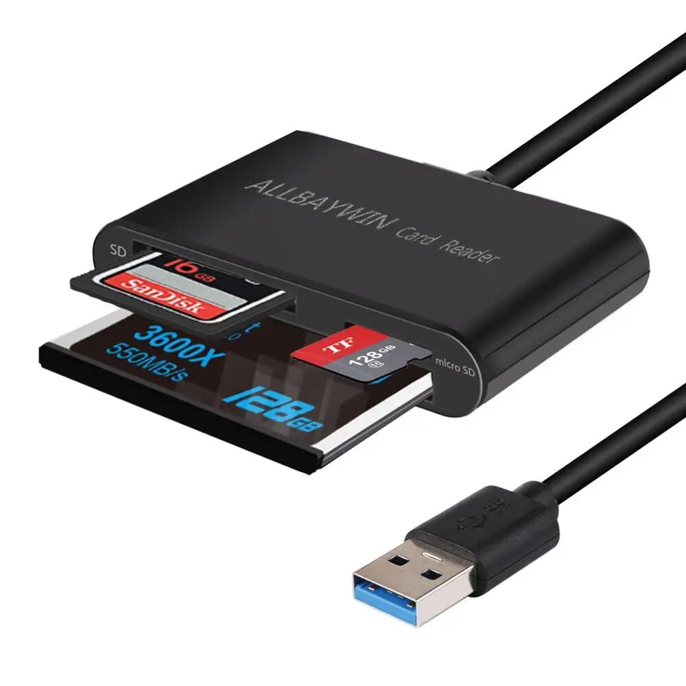 USB 3.0 кардридер для 3 карт