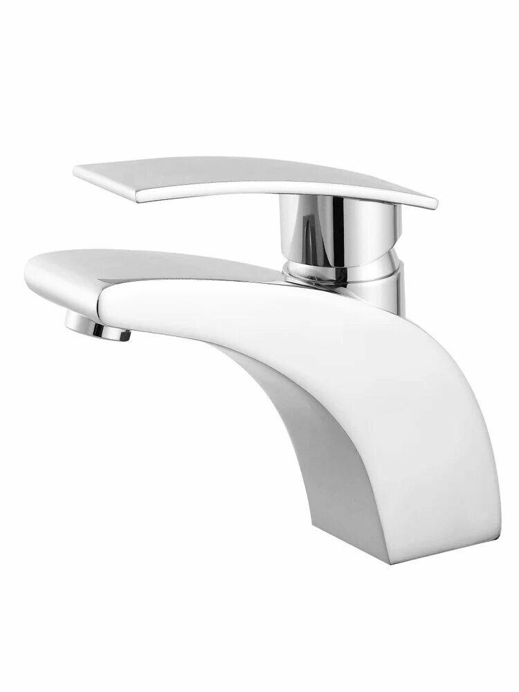 Смеситель для раковины BOOU B8213-1 хром, глянцевый, кран для ванной в раковину, из латуни, рычажный, с керамическим картриджем