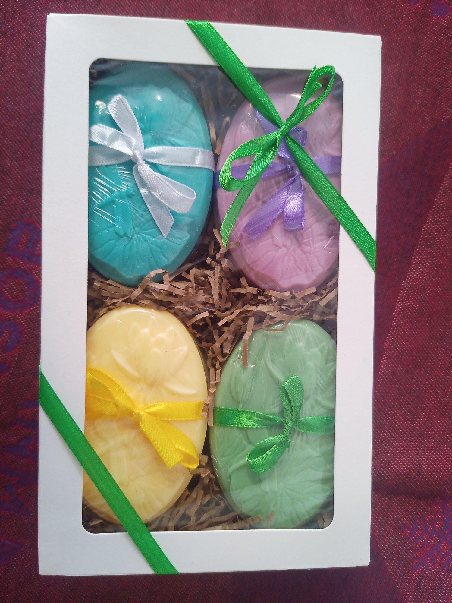 Набор Мыло Премиум Класса MVL DESIGN "Квартет Цветочный овал", парфюмированное мыло, в форме овала, 450г