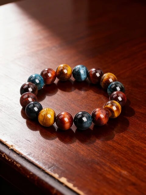 Браслет из красного тигрового глаза, натуральные каменные бусины, амулет для энергетического и духовного исцеления, защита от пороков, ручная работа, подходит как для мужчин, так и для женщин.