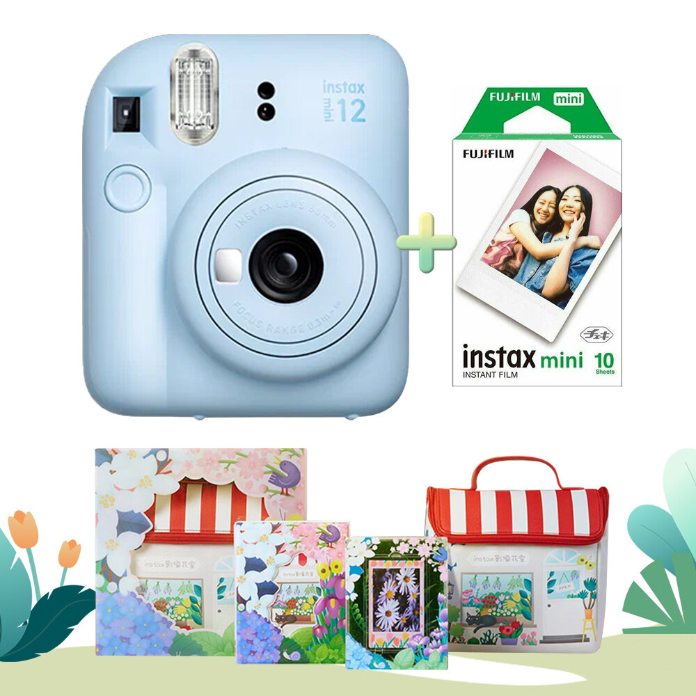 Фотоаппарат моментальной печати Fujifilm Instax mini 12 （Набор подарочных коробок）- синий