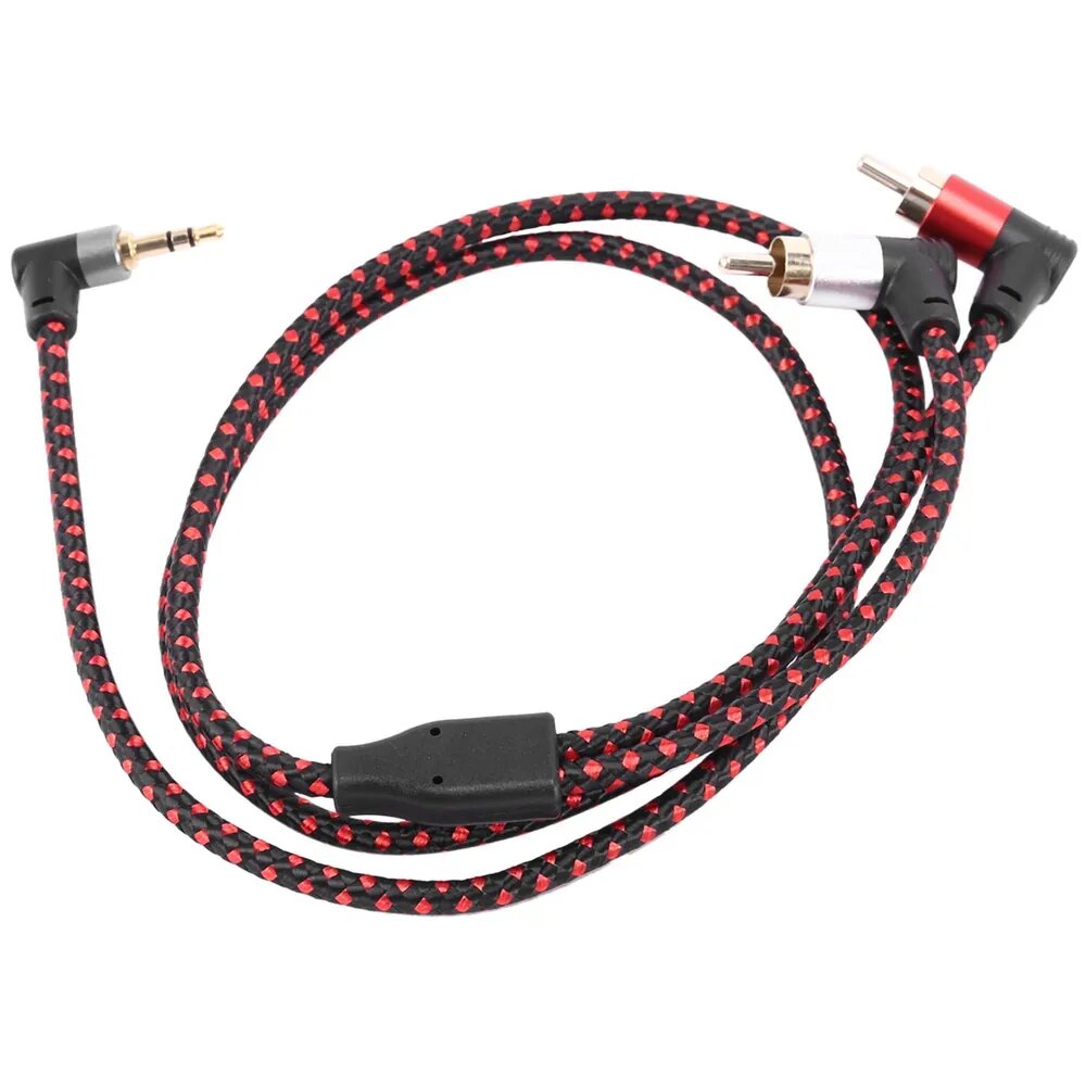 Кабель для компьютерной периферии 3.5 Jack - 2 RCA, черный матовый