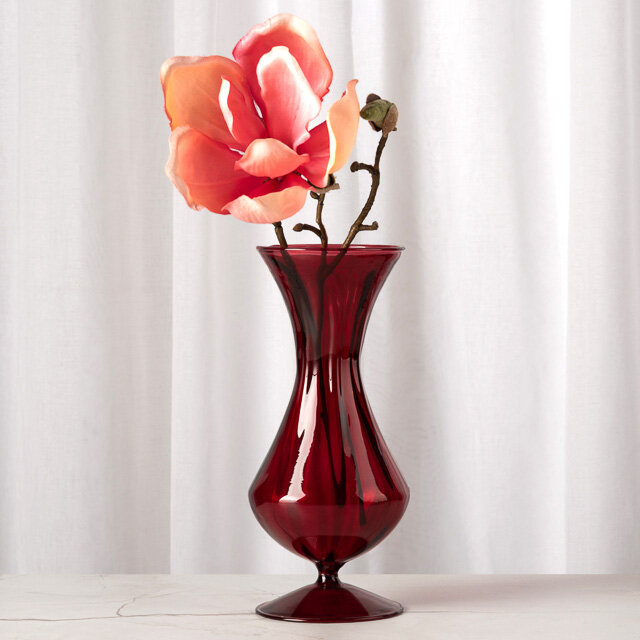 Стеклянная ваза Del Vetro - Belluno 19 см бургунди, Koopman, AAE204250-2