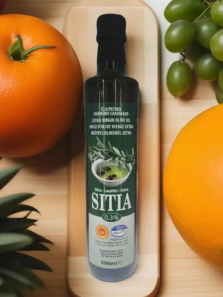 Масло оливковое Sitia 0.3% Extra Virgin 0,5л, Греция