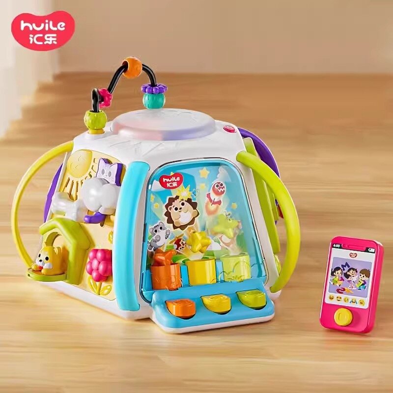 Игровой стол Hui Le Happy Little World для детей, многофункциональный, развивающий, с шестью сторонами, для детей 1-3 лет