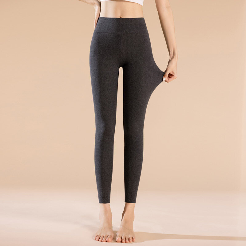 Теплые бархатные брюки для женщин, внутренняя одежда, новый стиль осень-зима 2025, большие размеры, высокая талия, бесшовные, длинные кальсоны для миниатюрных женщин