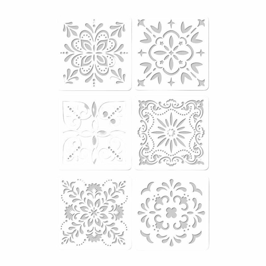 6 шт Шаблоны для рисования с цветочными листьями, Трафареты для цветов, трафареты для рисования