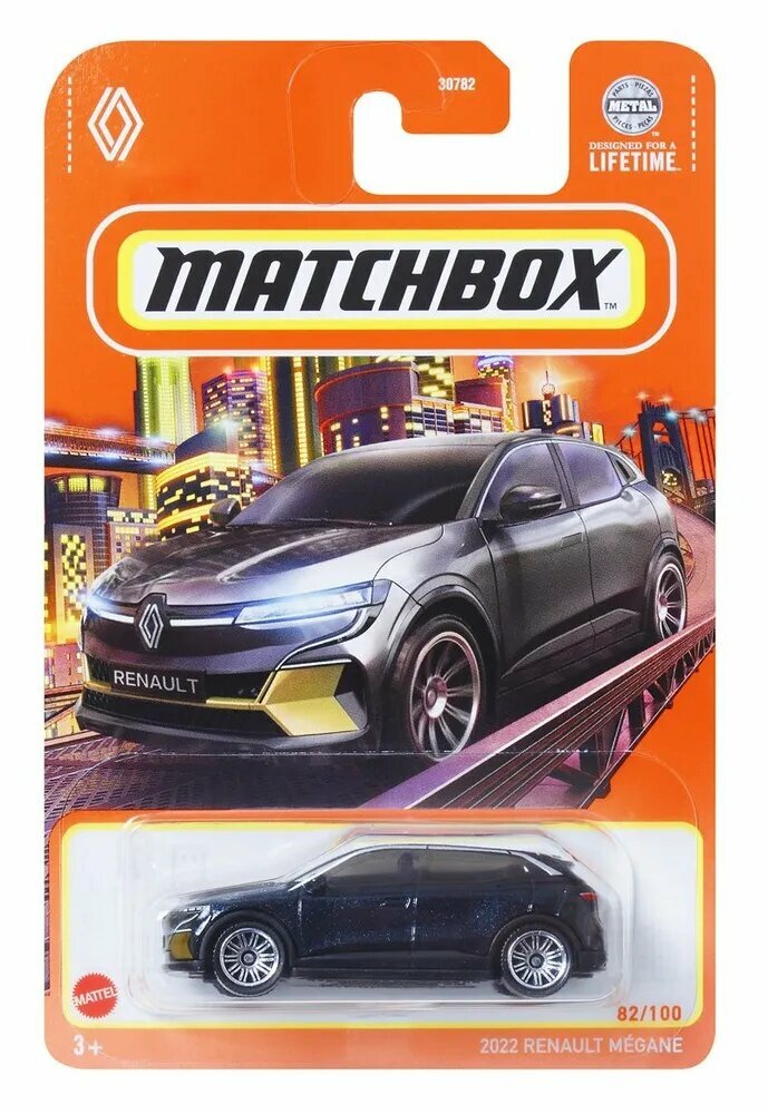 Машинка металлическая модель машины Matchbox 1/64 30782 2022 RENAULT MEGANE (2024)