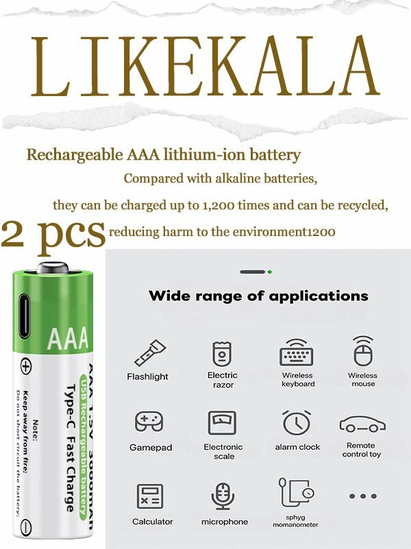 Внешняя аккумуляторная коробка Магазин AAA 1.5V 3000MAH Liitokale-6atapea22 был продан специально