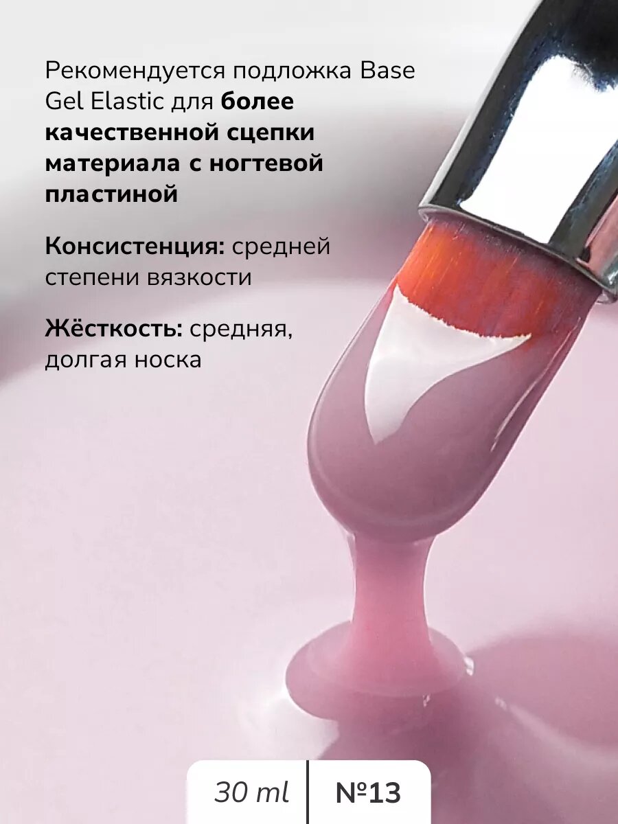 Гель для моделирования ногтей Nail Republic NR Gel Classic №13, самовыравнивающаяся формула, розовый, 30 г — фото 1