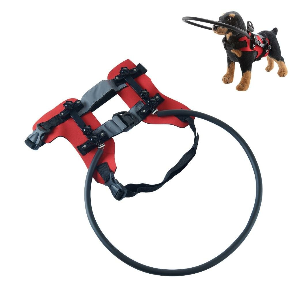 Защитный ошейник для слепых собак, красный - S