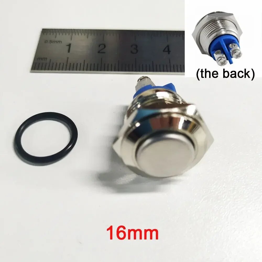 12/16 мм Кнопка запуска автомобиля Вкл/Мгновенный Переключатель звуковой сигнал Мгновенный Переключатель прочные автомобильные запчасти запасные части