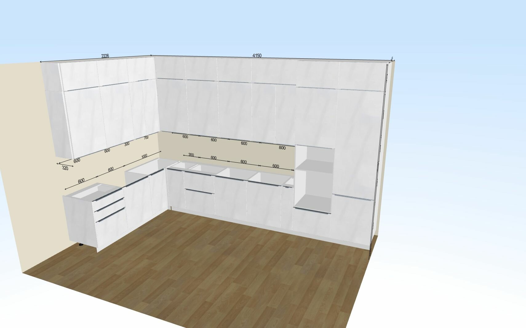 Кухонный гарнитур Глетчер (не для заказа)