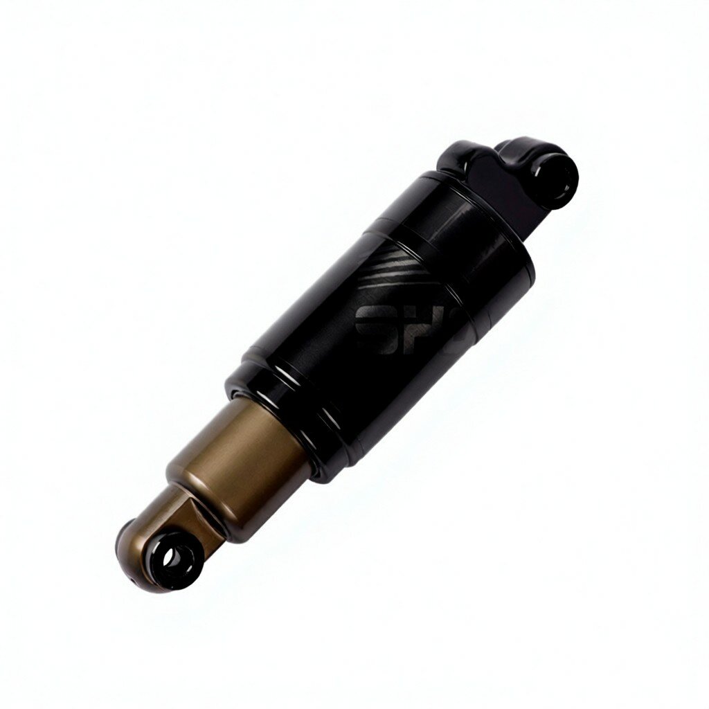 Амортизатор задний для горного велосипеда с масляно-пружинной системой, алюминиевый сплав, MTB, с набором винтов, 150мм(5.9")x30мм, черный, типы 1,2,3,4,5,6