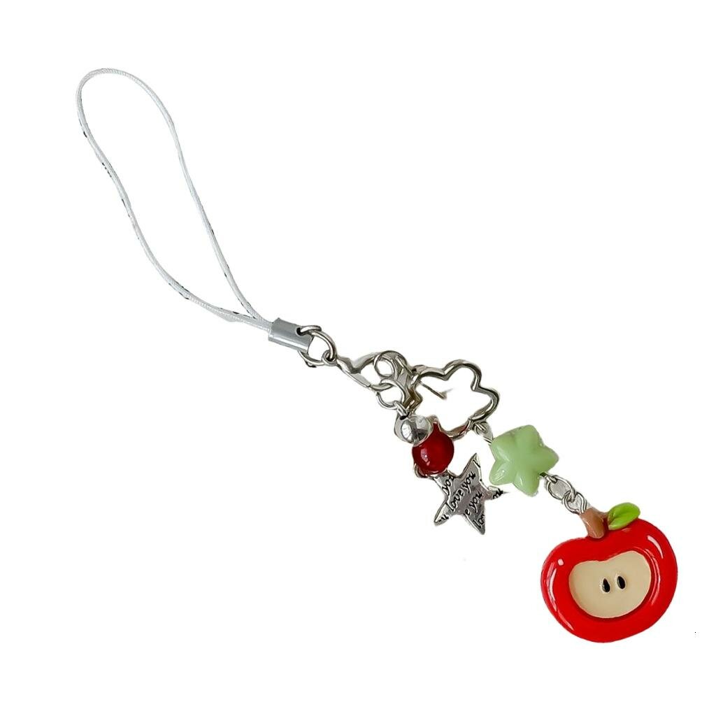 Яркий брелок-шнурок для телефона, красный - Шнур