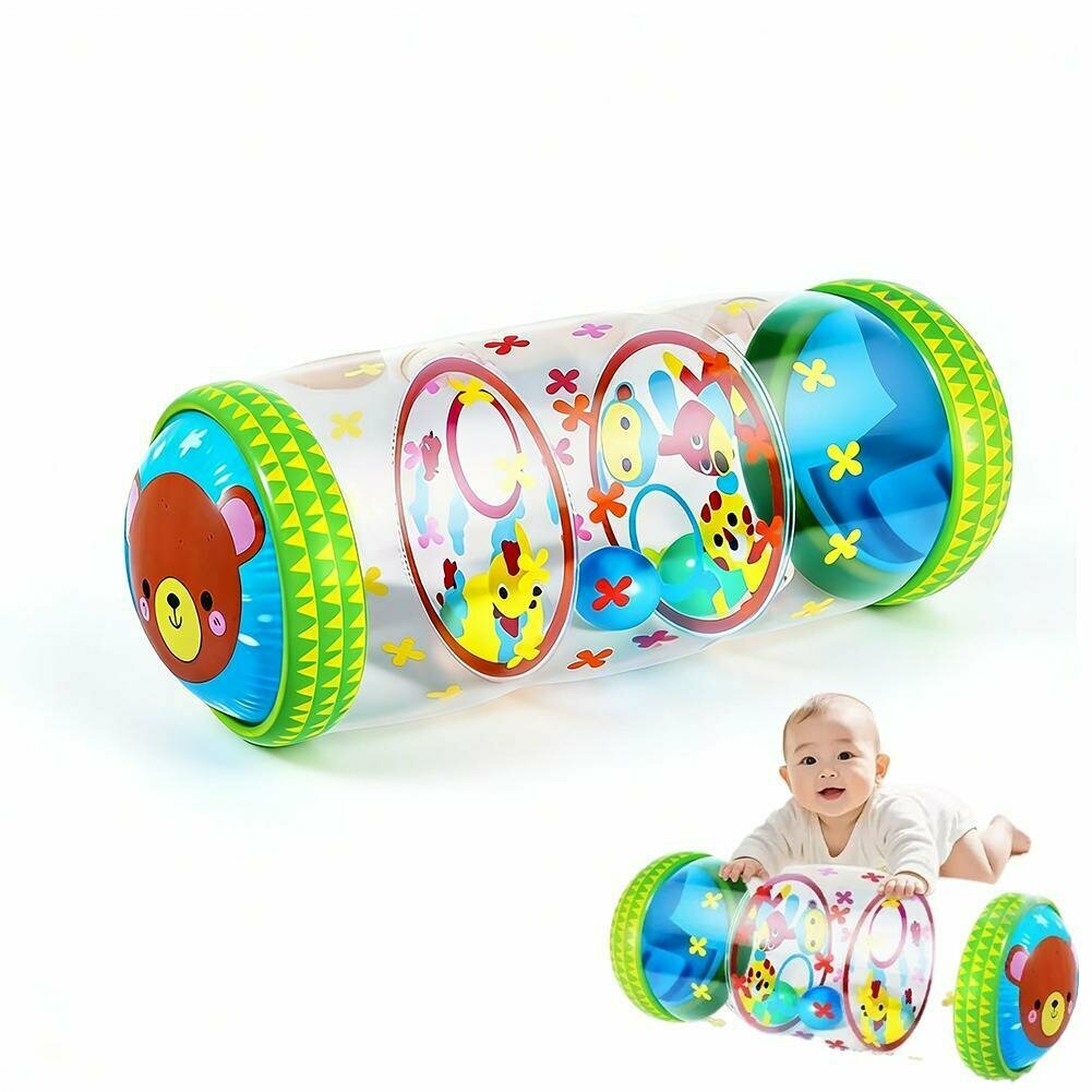 Надувной валик с колокольчиком для обучения ползанию, развивающая игрушка для детей 6-8 месяцев