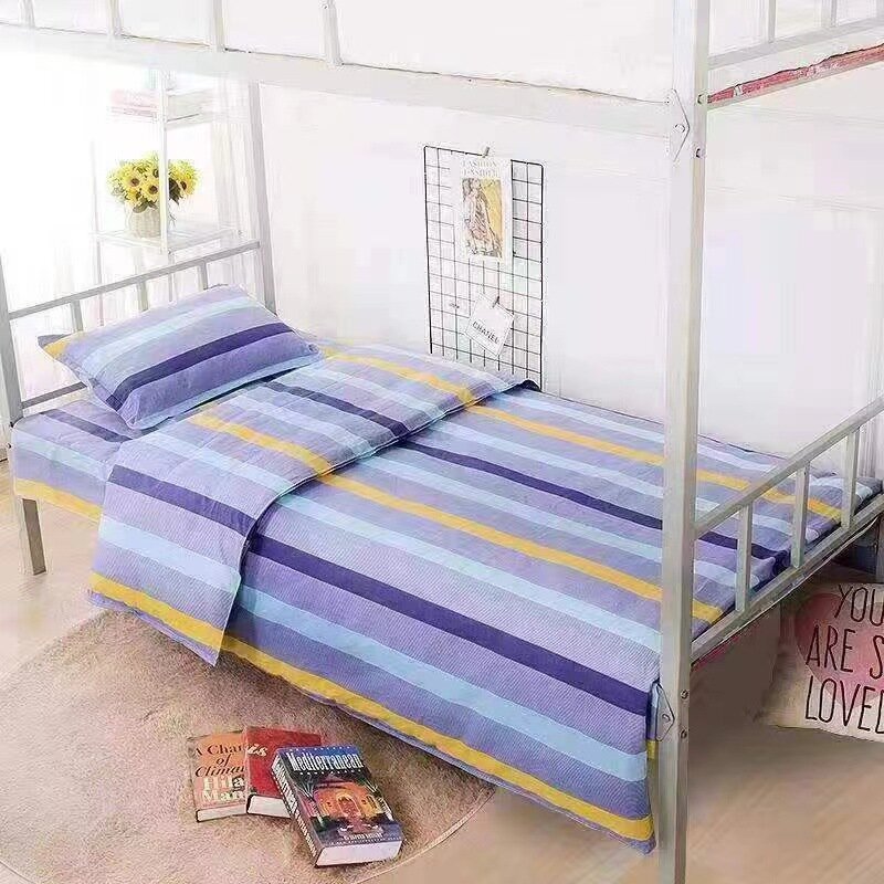 Хлопковое общежитие трехкомпонентное односпальное одеяло школьное постельное белье постельное белье наволочка