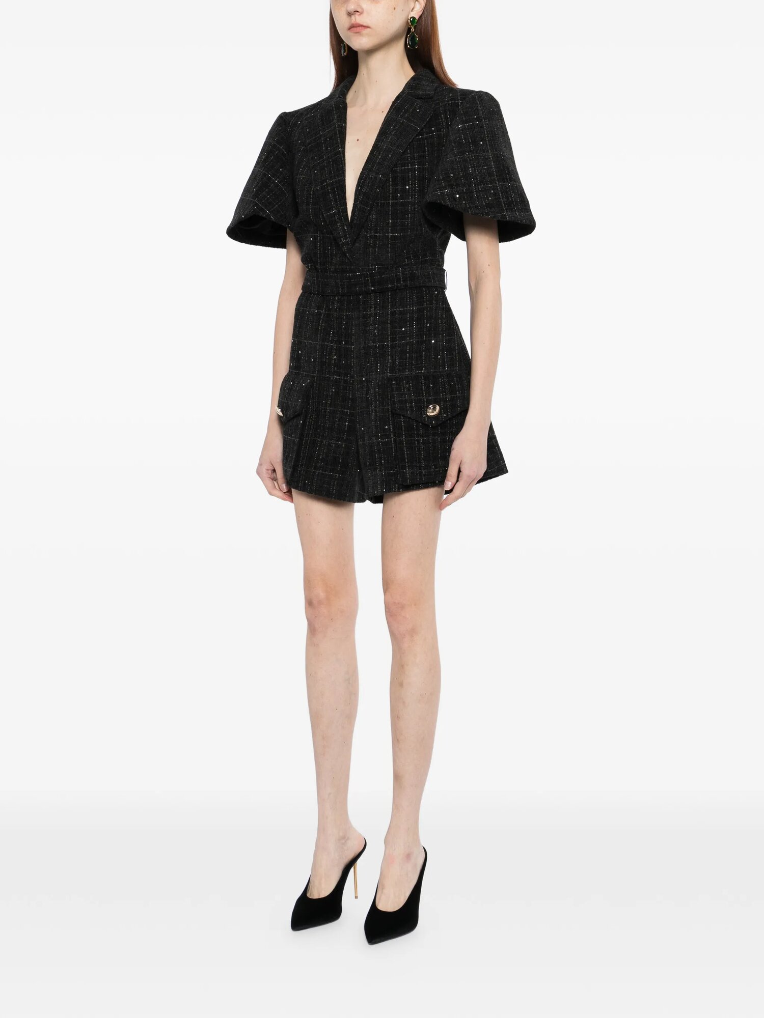 Комбинезон SAIID KOBEISY Tweed short jumpsuit, размер 38 — фото 1