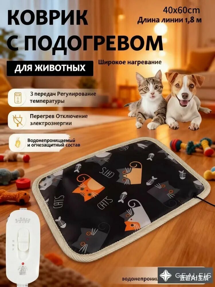 Электрическая грелка для домашних животных с умным дисплеем