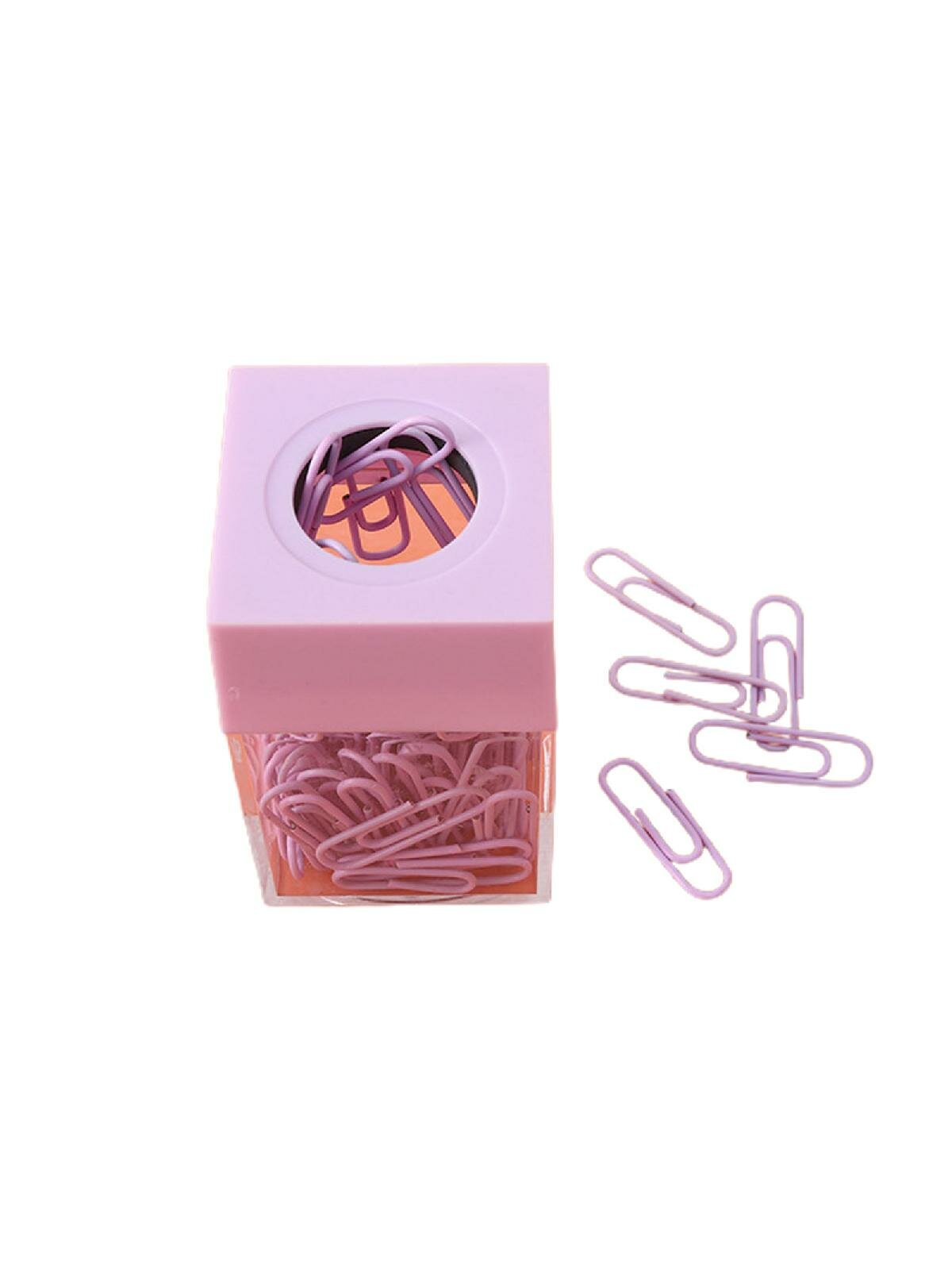 Коробка-дозатор магнитных скрепок с 18 шт металлическими скрепками Держатель для скрепок