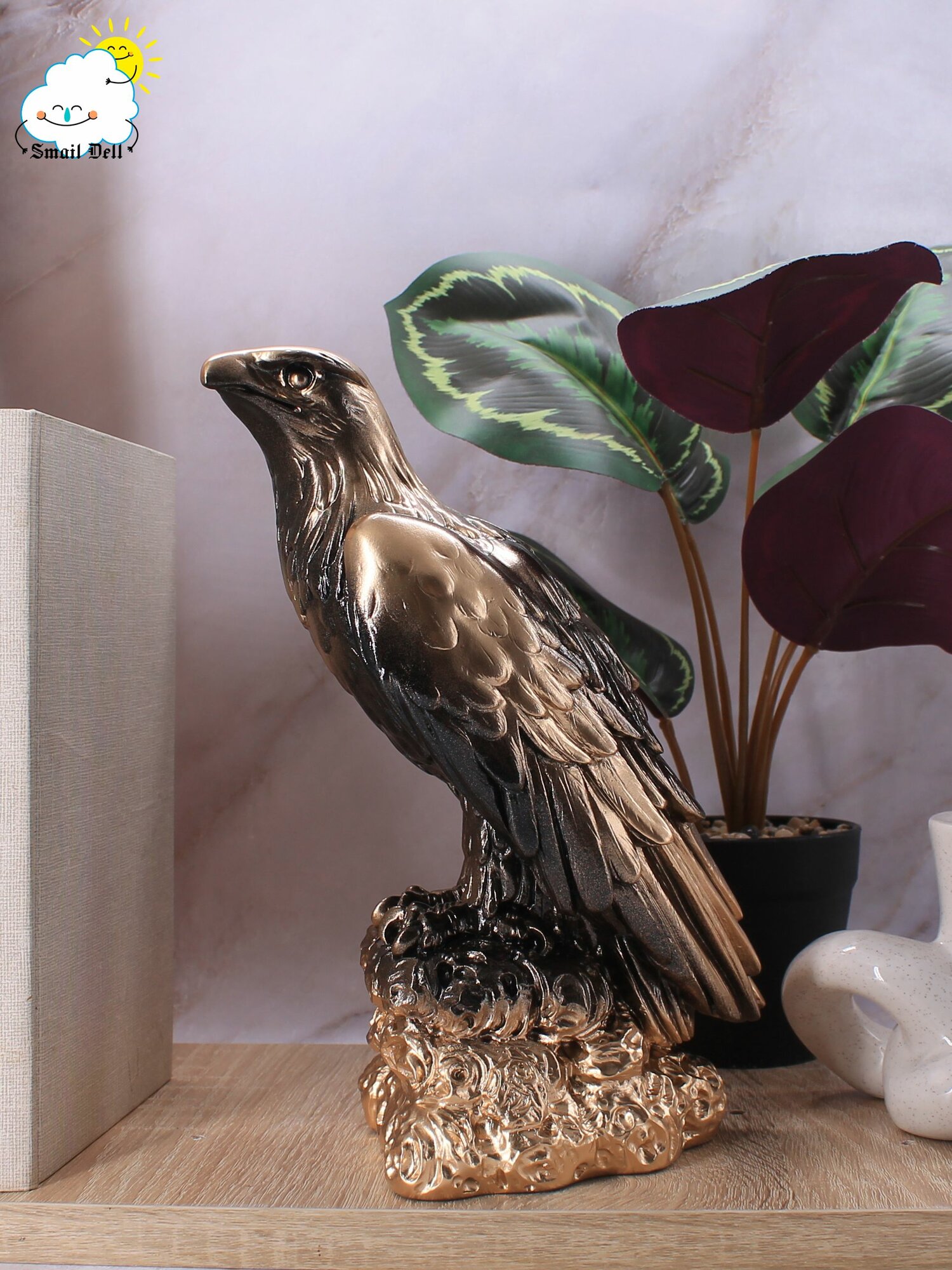 Статуэтка Сокол , гипс , 23 см , цвет бронза