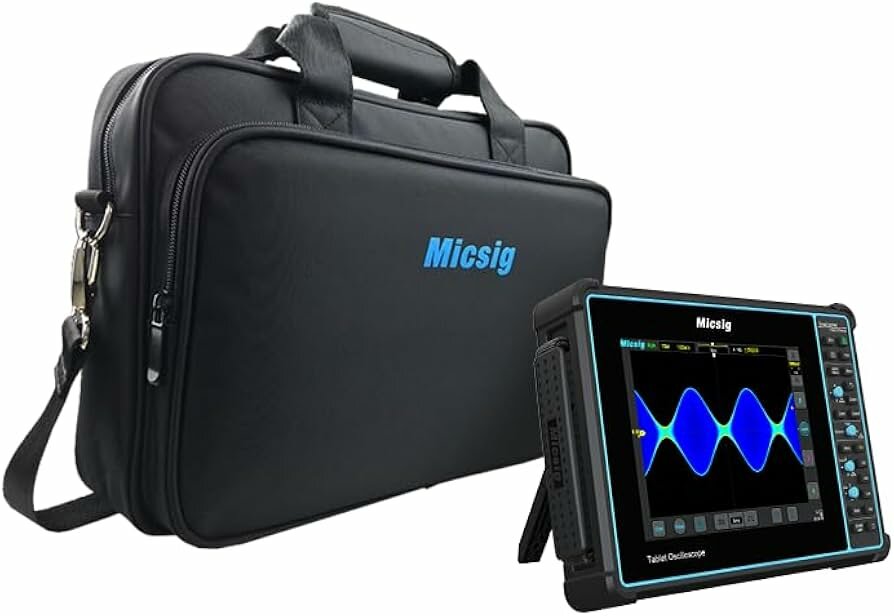 Осциллограф Micsig STO1004 с сумкой в комплекте (100МГц, 4 канала, тачскрин, Android, аккумулятор, Wi-Fi, HDMI, декодирование)