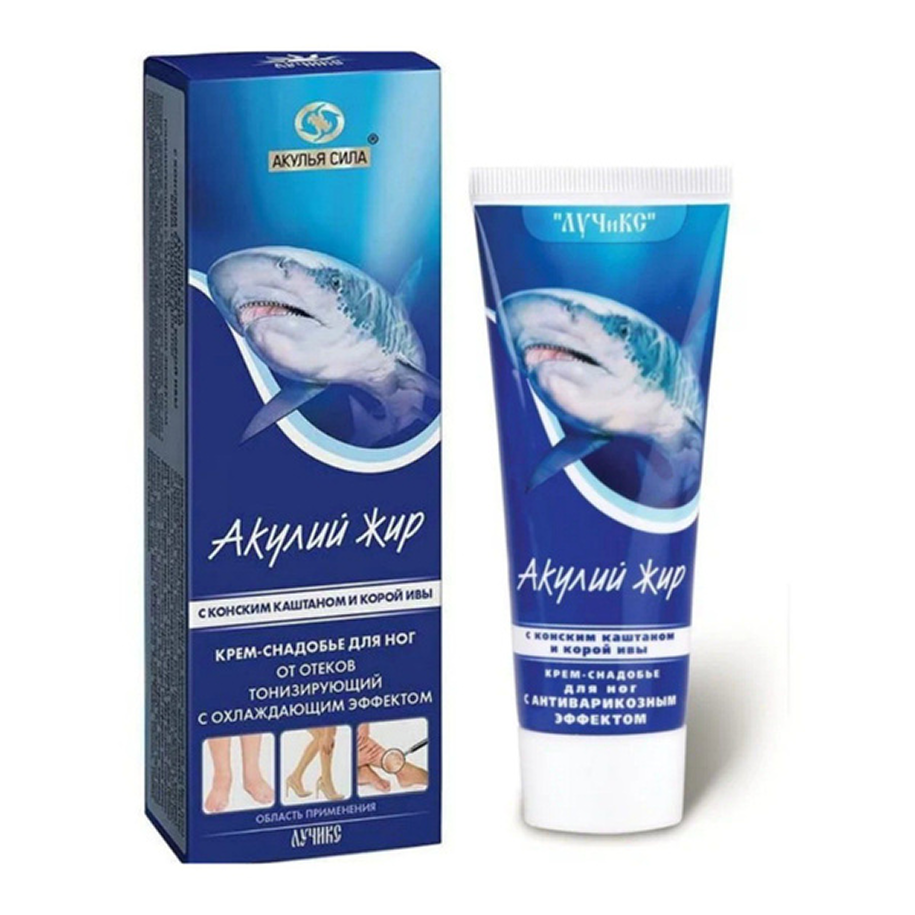 Акулий жир с каштаном и корой ивы крем-снадобье для ног 75 мл