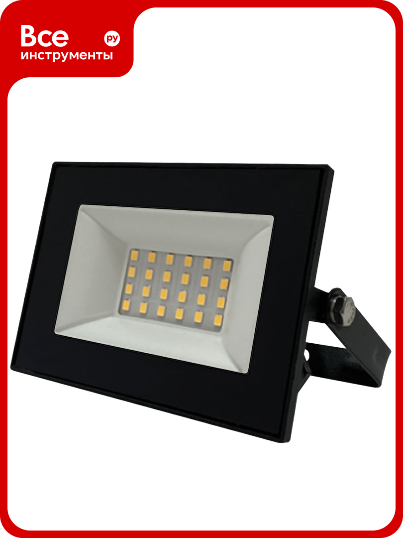 Прожектор FL-LED Light-PAD 30W Black 4200К 3000Лм 30Вт AC220-240В 122x95x26мм 180г 616036
